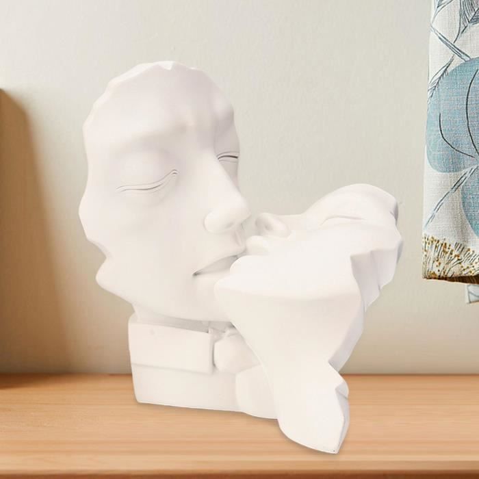 Sculpté Résine Sculpture Amoureux Figurines Statue Abstraite Collection Armoire De Bureau ...