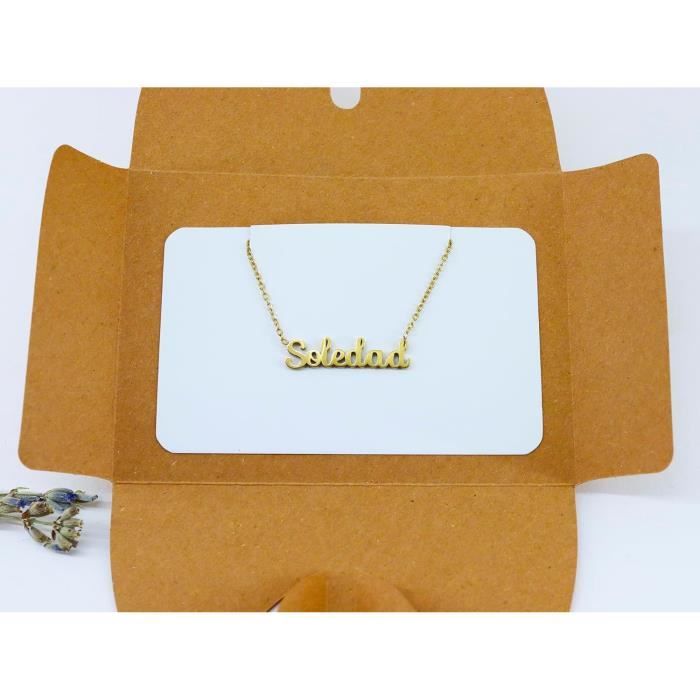 Faith Collier Pour Femme Avec Nom Personnalisé En Acier Inoxydable Avec ...