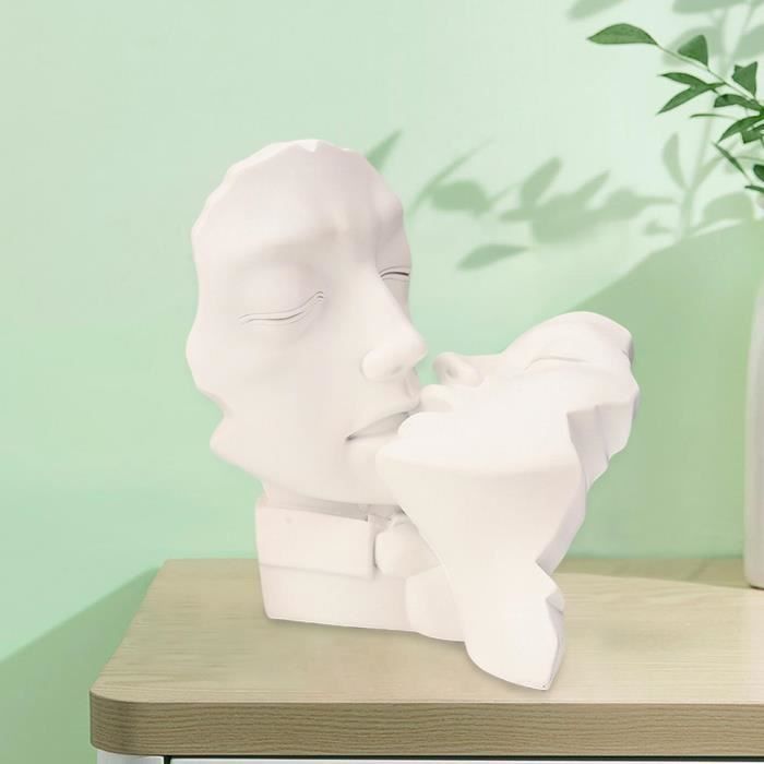 Sculpté Résine Sculpture Amoureux Figurines Statue Abstraite Collection Armoire De Bureau ...