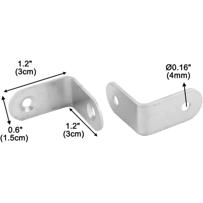 12Pcs Equerre D'Angle Droit Équerre De Fixation Plaque Assemblage ...