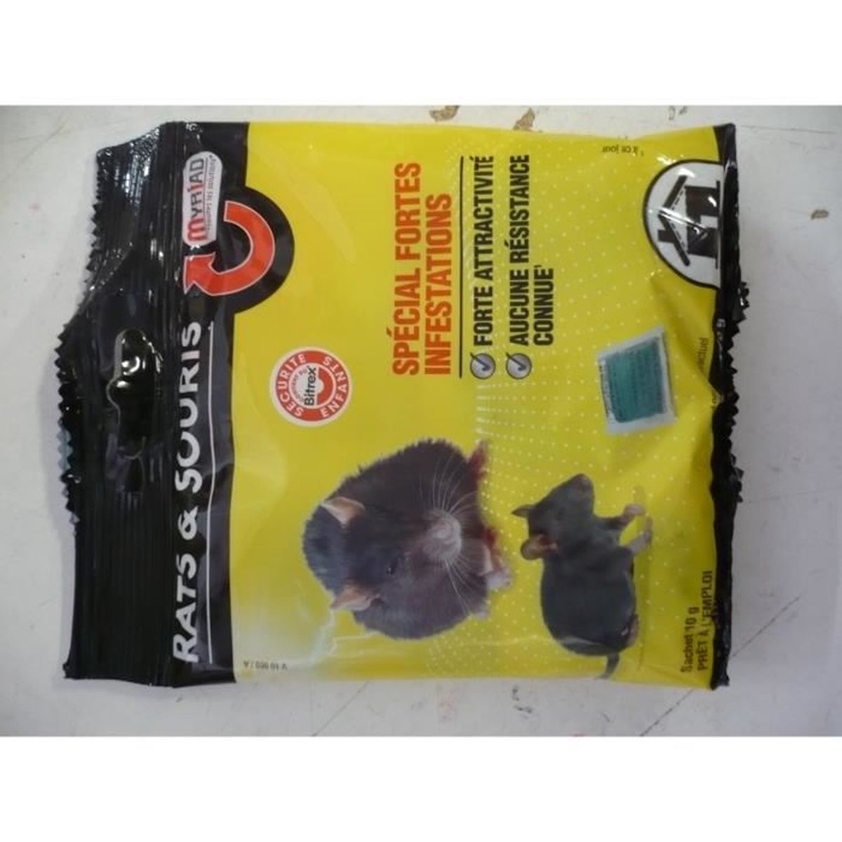 Appâts rats & souris spécial fortes infestations 10x10g MYRIAD ...