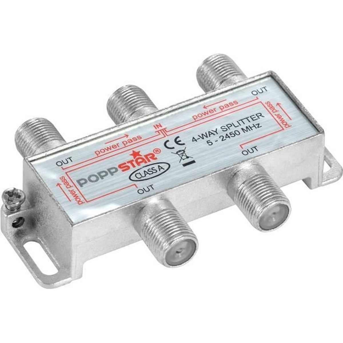 Répartiteur coupleur d'antenne TV 4 sorties, 100dB, 5-2450 MHz - Cdiscount TV Son Photo