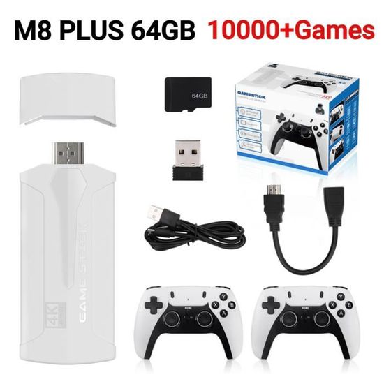 M8 plus 64G - Console de jeu vidéo sans fil pour PS1, David, GBA ...