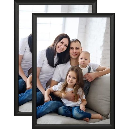 Cadre photo A5, cadres de certificat en aluminium noir avec verre ...