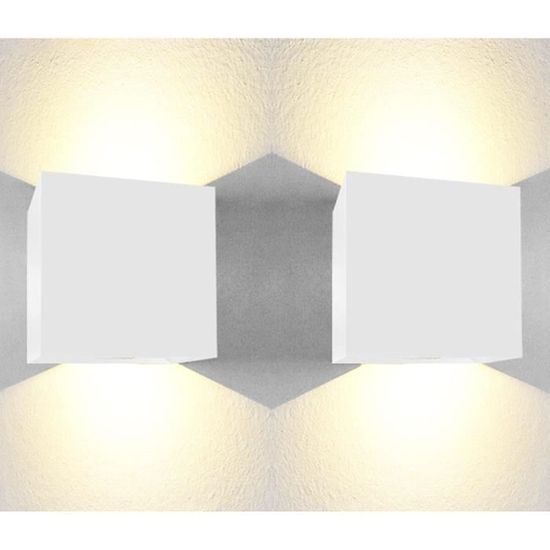 Applique Murale Exterieur Blanche 12W Etanche Ip65 Led Blanc Chaud ...