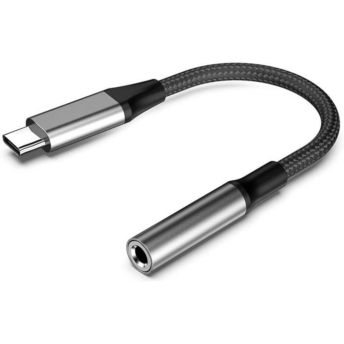 USB-C vers 3.5 mm Adaptateur de Casque,Type-C vers Jack 3, 5 mm Aux ...