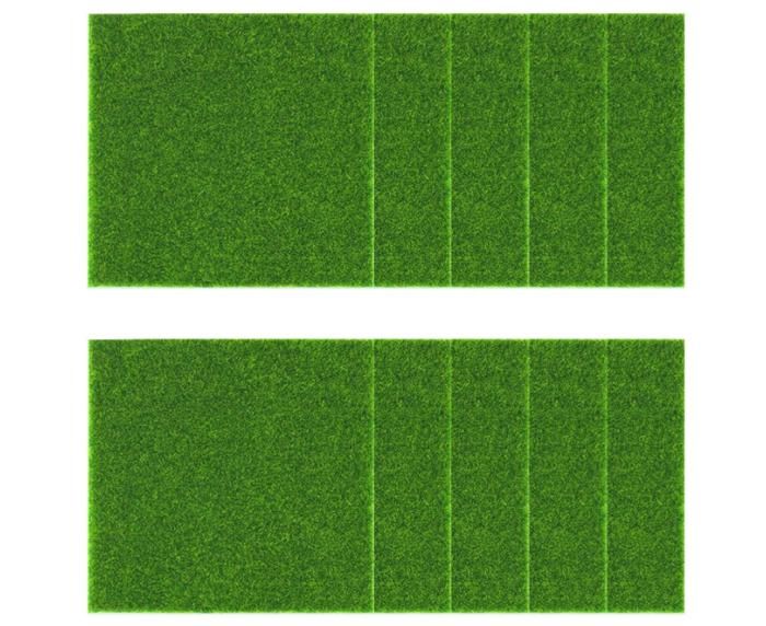 Gazon Artificiel, 10 Pièces Faux Gazon, Décoration de Gazon Artificiel ...