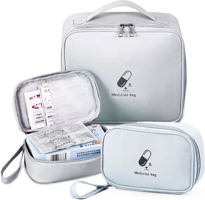Trousse de Premier Secours Portable, 2 Pièces, dellyy Trousse de Secours Vide, Sac de Rangement ...