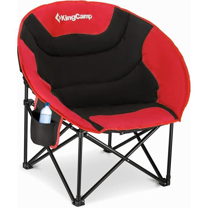 Camping Chaise Pliante Fauteuil Ronde de Lune Siège Rembourré Portable ...