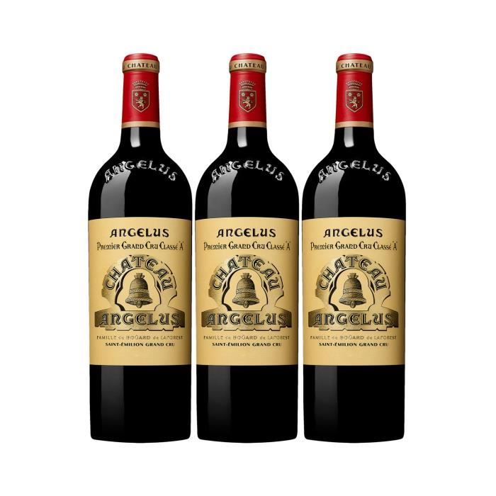 Château Angélus Rouge 2017 - Lot de 3x75cl - Vin Rouge de Bordeaux ...