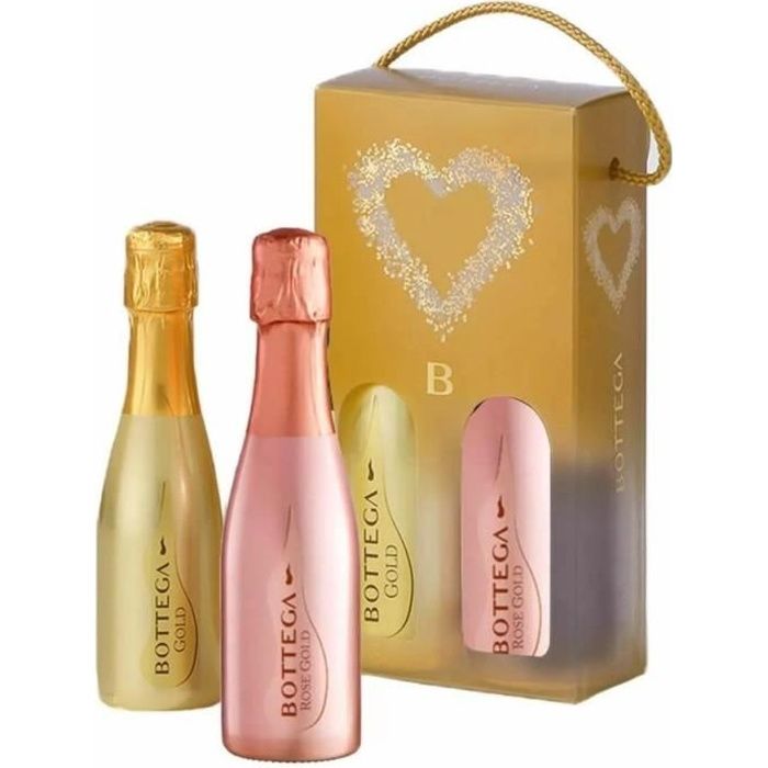 Bottega mini pack prosecco gold et prosecco Rose' gold 2 x 200 ml - La ...