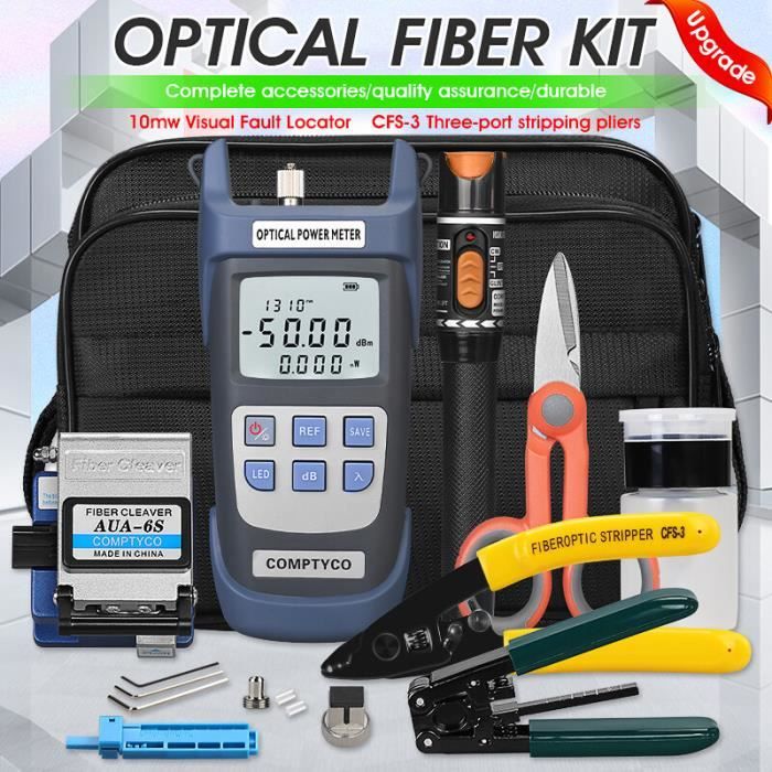 Fibre optique,Kit d'outils pour Fiber optique FTTH,avec compteur de ...