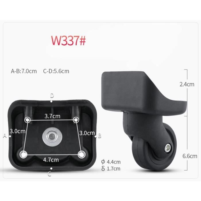 1 left and 1 right - W337-Front Wheel - Luggage suitcase card wheeled ...
