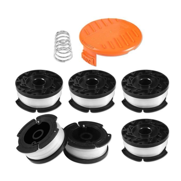 Bobine Fil Coupe Bordure pour Black et Decker Coupe-Bordures, 6 Bobine de Fil Debroussailleuse ...