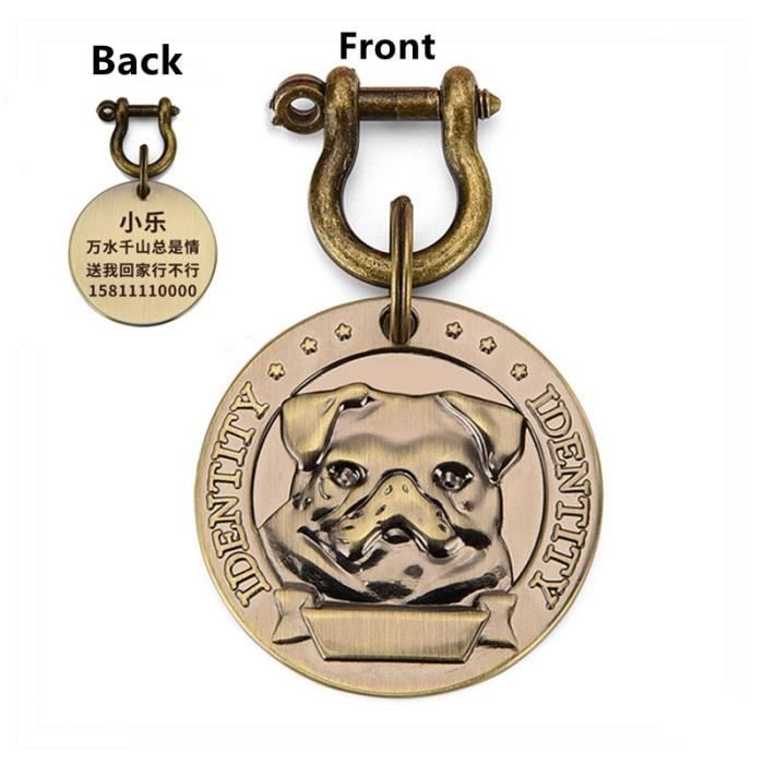 CRAZE 10 Pieces Personalized Embossed Dog Tag ID Card Anti-Lost Tag ...