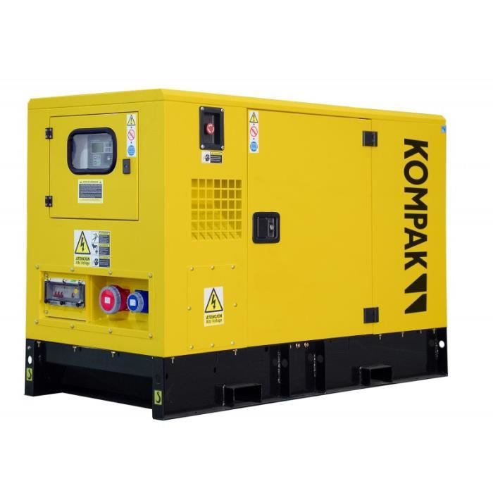 Kompak Groupe électrogène 14kVA diesel 400V 1500tr/min insonorisé ...