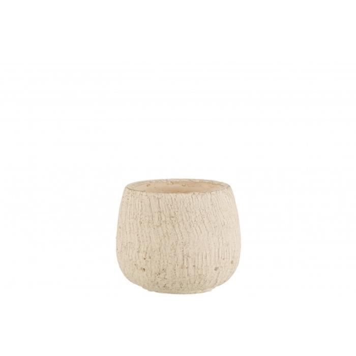 Cache-pot irrégulier en terre cuite beige 14 cmx12 cm Beige - Cdiscount ...
