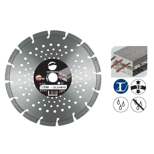 Disque Diamant Segments Béton Armé, Acier 300x20 Ht 10 Leman ...