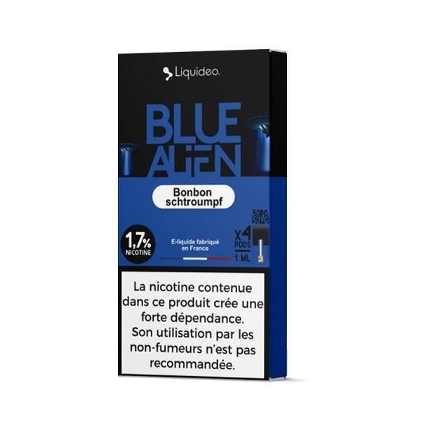 Pods Blue Alien 4x1ml Wpod by Liquideo - dosage nicotine:9 mg ...
