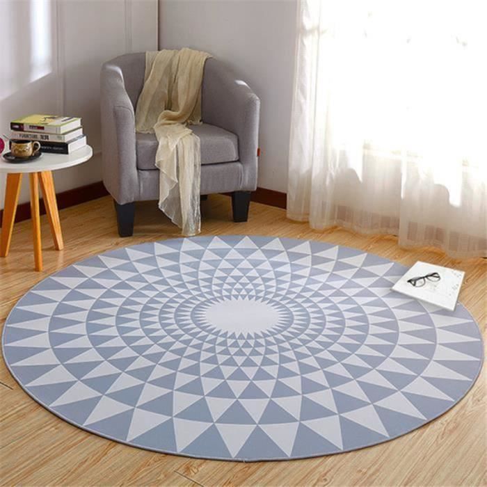 180cm Tapis rond salon chambre grand tapis simple décoration chambre ...