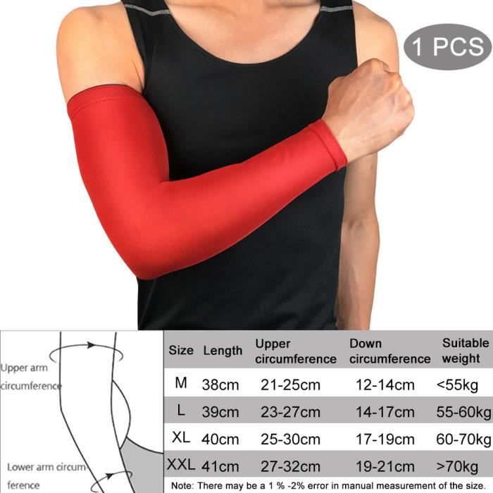 Compression bras,Manchon de bras de sport de compression,chauffe-bras ...