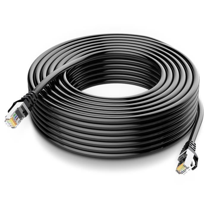 Ototon® 40M Cat 6 Câble Ethernet RJ45 Réseau 1000Mbps 250MHz FFTP ...