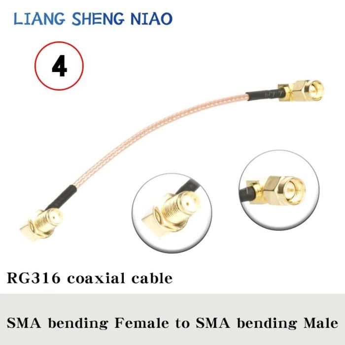 Câble RG316 SMA mâle vers SMA mâle femelle,rallonge de cloison à écrou ...