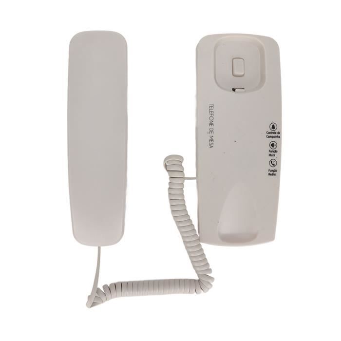 TMISHION Téléphone résidentiel mural KX‑T1042 Téléphone fixe filaire pour téléphone mural avec ...