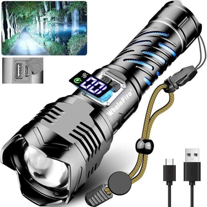 Lampe De Poche Led Rechargeable - Extrêmement Lumineuse - 150 000 ...