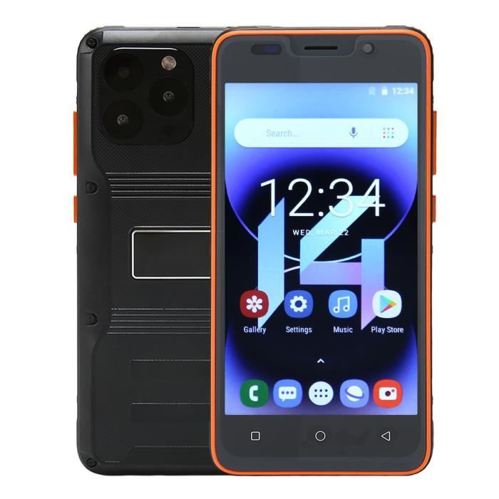 YUM Téléphone débloqué robuste Téléphone robuste débloqué de 5,0 pouces ...