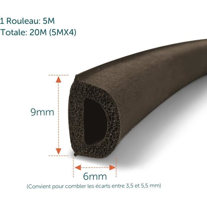 Joint Fenetre Isolation, 20M Joint De Porte D'Entrée Anti Froid Mousse ...