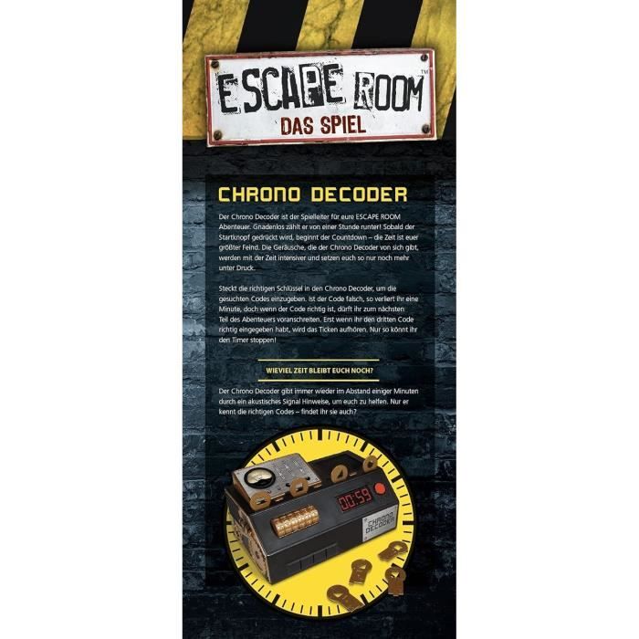 Jeu de plateau - Jeux - Escape Room Avec 4 Cas Et Chrono Décodeur ...