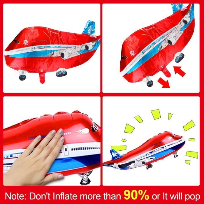 51 Pièces Decoration Anniversaire Theme Avion, Ballon Avion ...