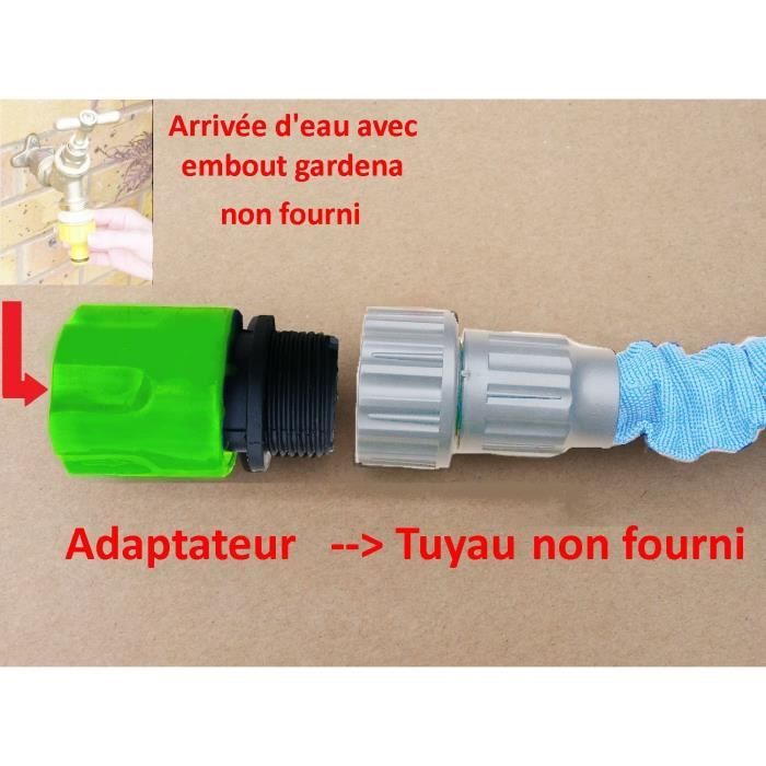 2 Adaptateurs M/F - raccord 3/4 a visser et rapide type Gardena pour ...