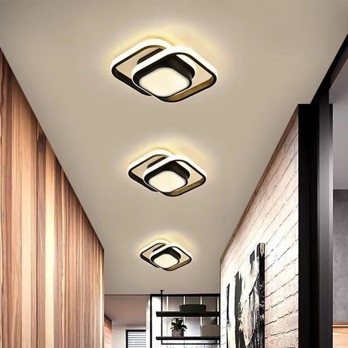 Lustre Plafonnier LED Moderne Orientable en Métal Doré pour Cuisine et ...