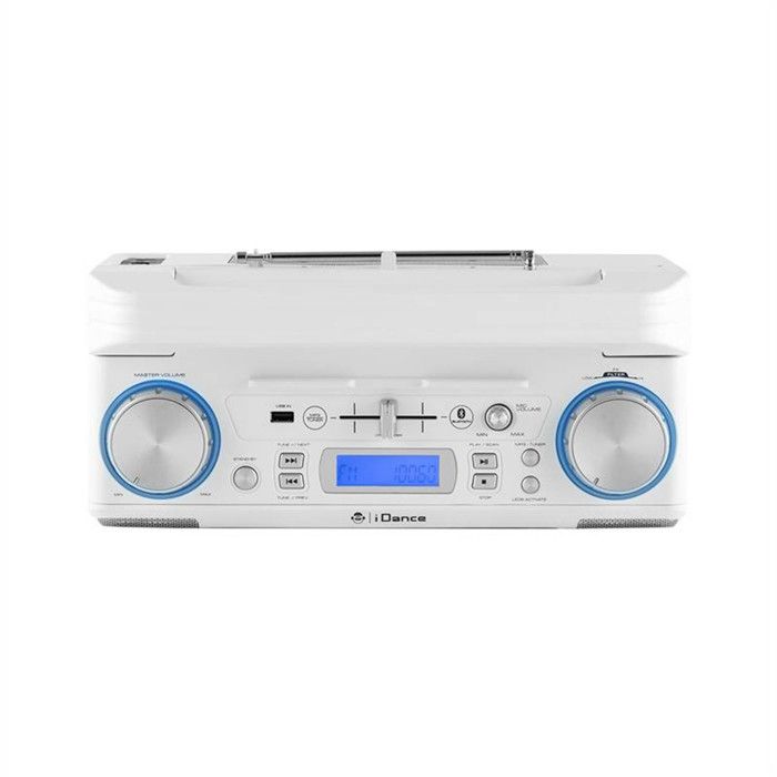 I DANCE XD2 Enceinte 50W à LEDs Bleu AUX/FM/USB Bluetooth + Jeux de ...