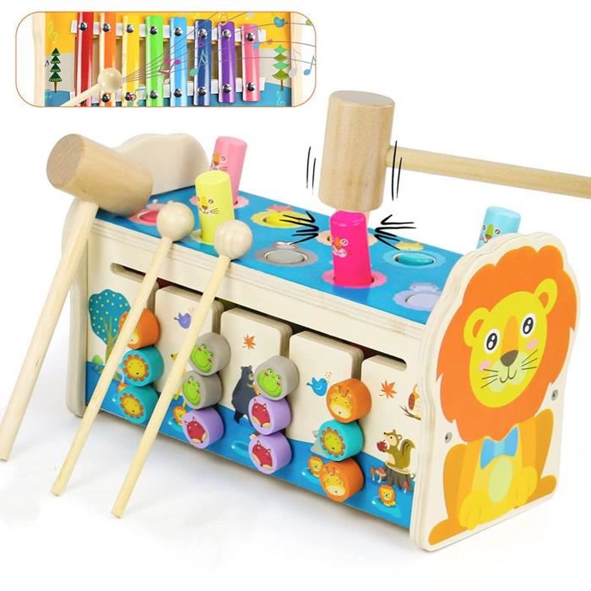 Jouet Enfant Xylophone Bebe,4 en 1 Jouets D'éveil Jeux Educatif,Cube d ...