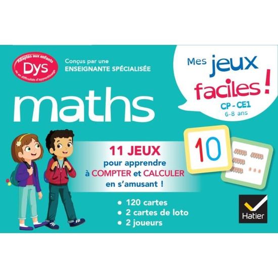 Mes jeux de maths facile ! dys (CP-CE1) - Cdiscount Librairie