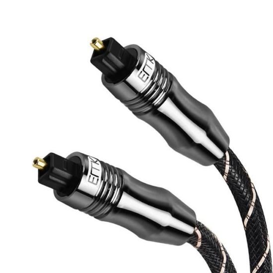 Ototon® 20M Cable Optique Audio Numérique Câble Fibre Optique en Nylon ...