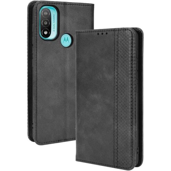 Coque Motorola Moto E20 à Rabat PU Cuir Multifonction de Protection ave ...