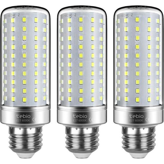 Led Argent Maïs Ampoules E27 25W Candélabre Ampoules 200W Équivalent, 2500Lm, Blanc Froid 6000K ...
