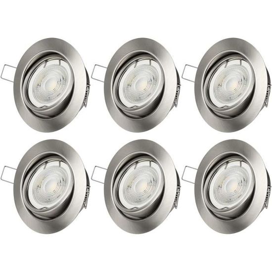 EDISHINE Spot LED Encastrable Extra Plat Dimmable 3000K Blanc Chaud ...