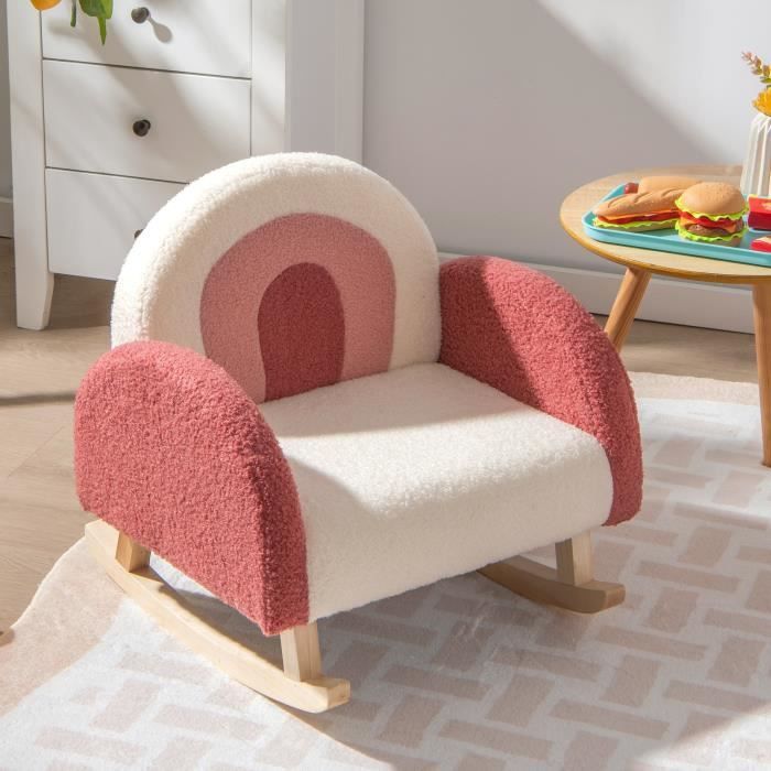 DREAMADE Fauteuil à Bascule pour Enfants, Mini Canapé à Accoudoirs en ...