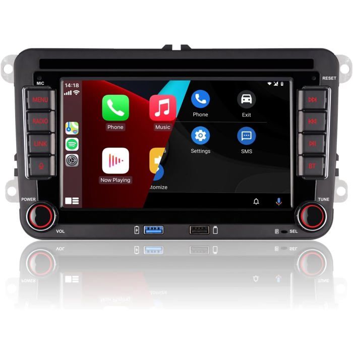 Autoradio Double Din Compatible Avec Carplay Sans Fil Android Auto Avec ...