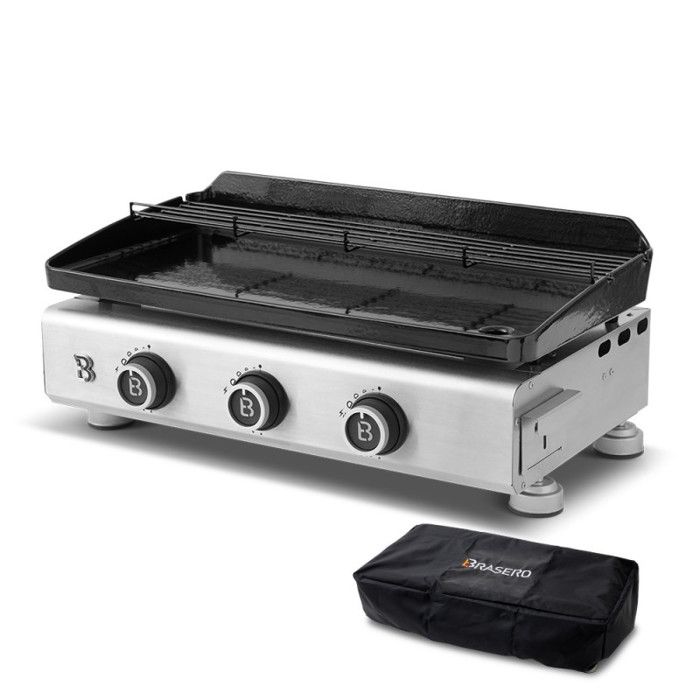 Plancha gaz Silvia IIG Evo 3 feux – BRASERO BY FAVEX – Plaque fonte ...