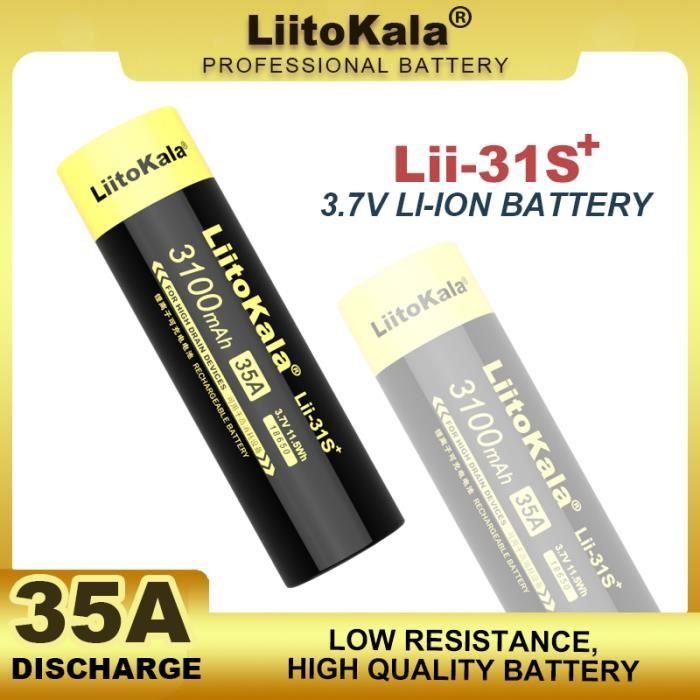 Batterie 3PCS-Nouveau veitoKala Lii 31S 18650 Batterie 3.7V Eddie ion ...