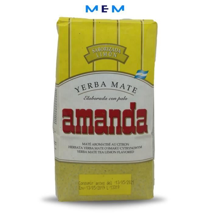 Yerba Mate saveur citron 500 gr AMANDA - Cdiscount Au quotidien