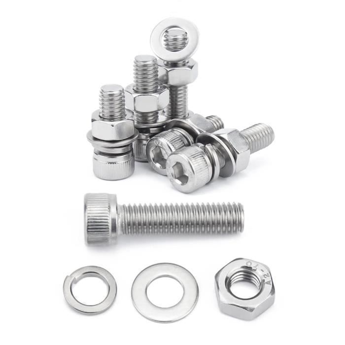 Acier Inoxydable Set de Vis Boulons Ecrous Rondelles Assortiment Kit ...