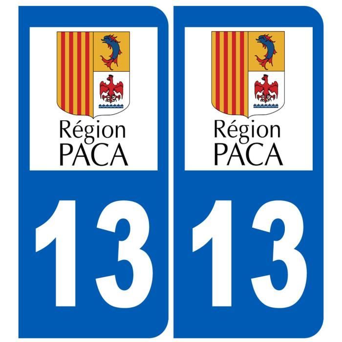 Autocollants/stickers - Numéro immatriculation 13 région - Cdiscount Maison