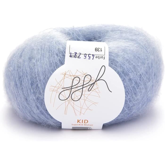 Kid | Laine Mohair 25g de Laine en Boule Convient au Tricot | Couleur ...